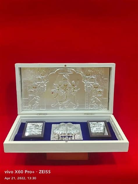 Color Coated Traditional 99 9 Silver Coating Darshan Box Size 8x9 Inch At ₹ 450 In Mumbai