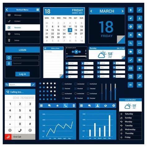 Ui Widget Vectors And Illustrations For Free Download
