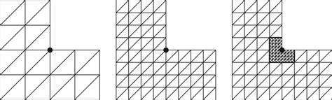 coarse grid left mesoscopic grid middle and locally fine grid