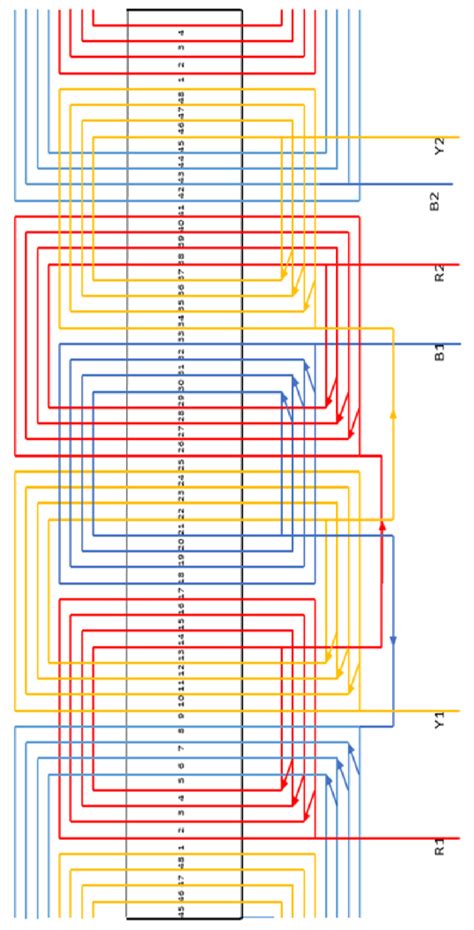 3 phase induction motor winding diagram