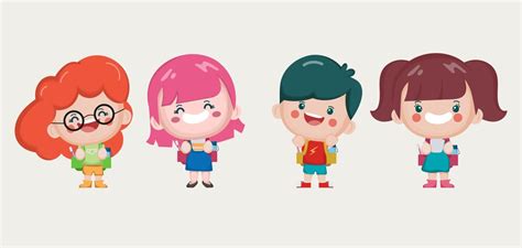 다시 학교로 귀여운 아이 무료 벡터