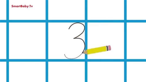 Учимся писать цифру 3 Развивающие Мультфильмы для детей Youtube
