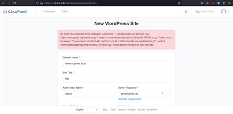cloudpanel running on debian 11 arm64 gives errors while installing