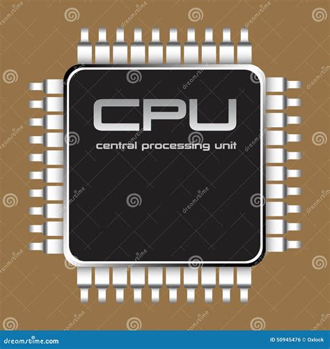 Central Processing Unit Stock Vector Image 50945476