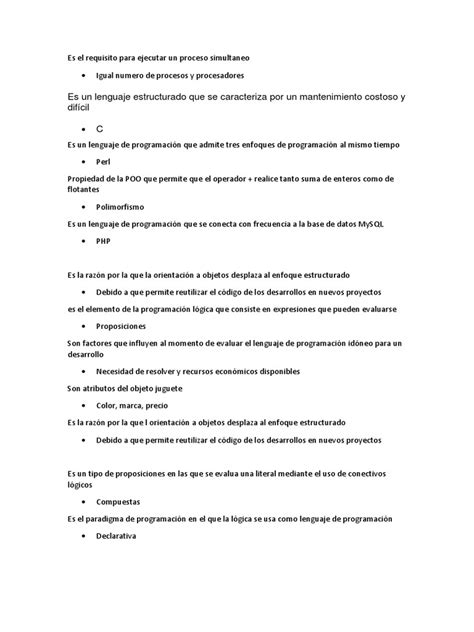 Nivel 4 Examen 8 De Logica De Programacion Pdf