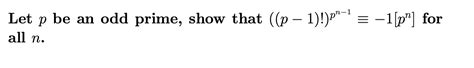 Solved Let P Be An Odd Prime Show That P1 Pn11 Pn Chegg Com