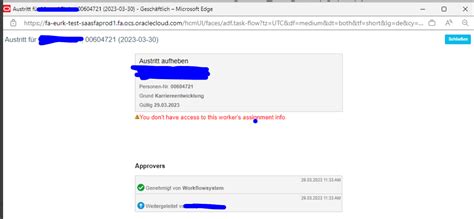 worker assignment info not visible for manger in approval notification