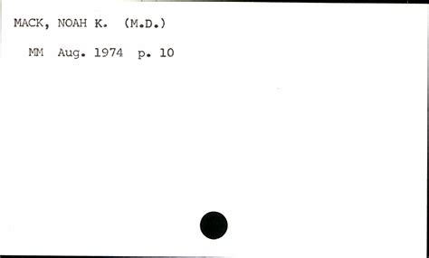 Mack Noah K M D Mennonite Life