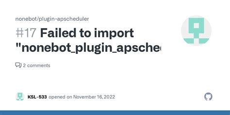 failed to import nonebot plugin apscheduler · issue 17 · nonebot