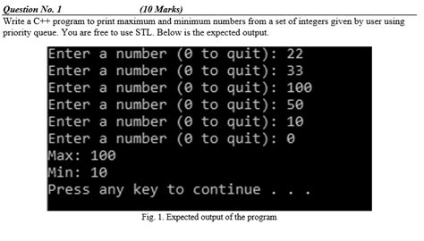 Solved Question No 1 10 Marks Write A C Program To Print The