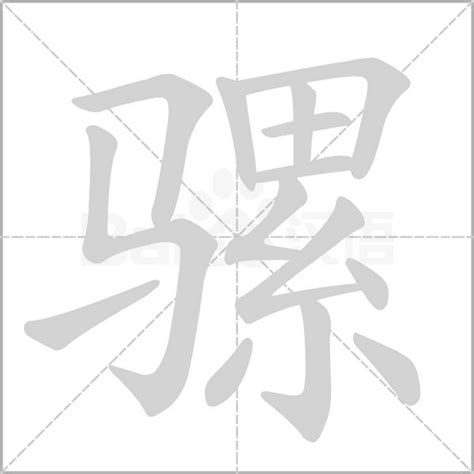 骡字笔顺 骡笔顺示范 骡笔顺难点