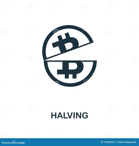 Halving Icon Monochrome Style Design From Crypto Currency Icon Collection Ui Pixel Perfect