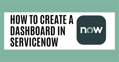 How To Build A Dashboard In Servicenow