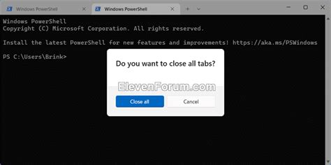 Enable Or Disable Do You Want To Close All Tabs In Windows Terminal Windows Forum