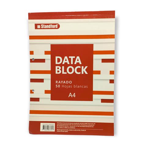 Block Especial A4 Data Block Rayado Utilbazar