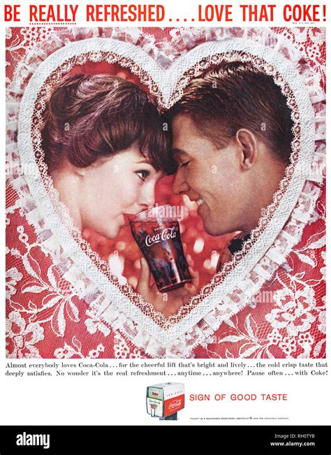 1959 Us Werbung Für Coca Cola Stockfotografie Alamy