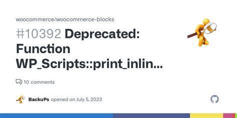 Deprecated Function Wpscriptsprintinlinescript Is Deprecated Since Version 630 Use Wp