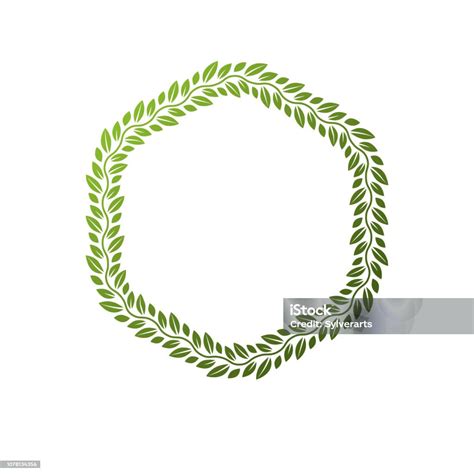 분명 복사 공간 봄 디자인으로 만든 상 빈티지 6 각형 프레임 녹색 나무 잎으로 장식 벡터 복고풍 스타일 레이블 흰색 배경에 고립 된 문장 학 상징 벌집 패턴에 대한 스톡