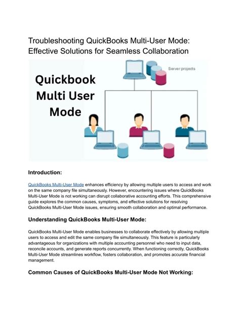 Ppt A Quick Guide To Quickbooks Multi User Mode Not Working Powerpoint Presentation Id13113822