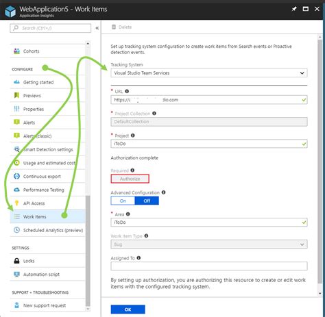 Quickly Create Vsts Work Items For Application Insights Telemetry From