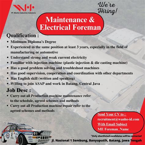 Pt Wanho Industries Indonesia On Linkedin Hiring