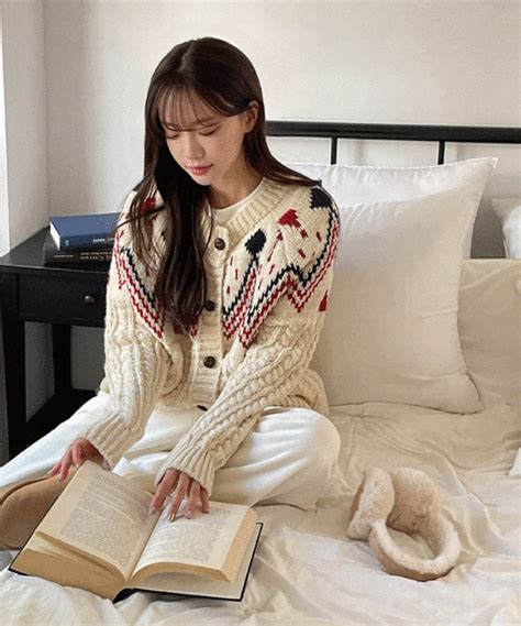 💖소나day 추가할인쿠폰팩💖 윈터 도톰 패턴 꽈배기 라운드 가디건 Sgd17778 에이블리