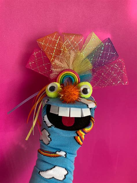 Rainbow Explosion Sock Puppet Etsy