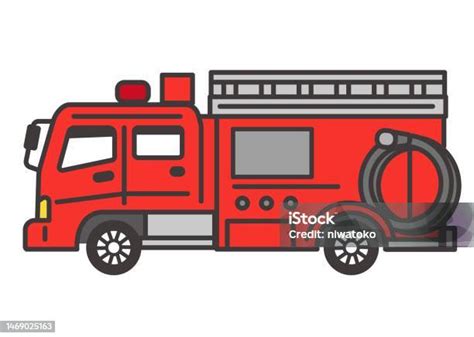 간단하고 사용 하기 쉬운 소방차 벡터 일러스트 소재 화재 소방관 구조 경계 표지에 대한 스톡 벡터 아트 및 기타 이미지 경계 표지 구급차 구조 Istock