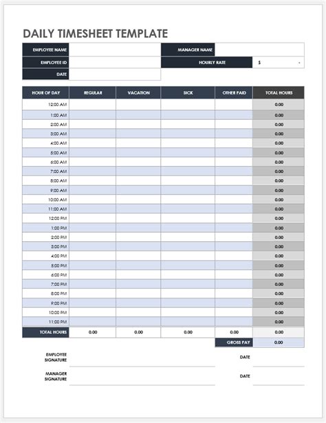 Excel Timesheet Templates