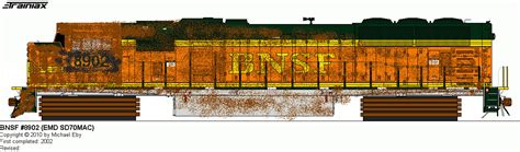 55 Bnsf 8902 Emd Sd70mac Damaged After The Clarend By Dalekfan674 On