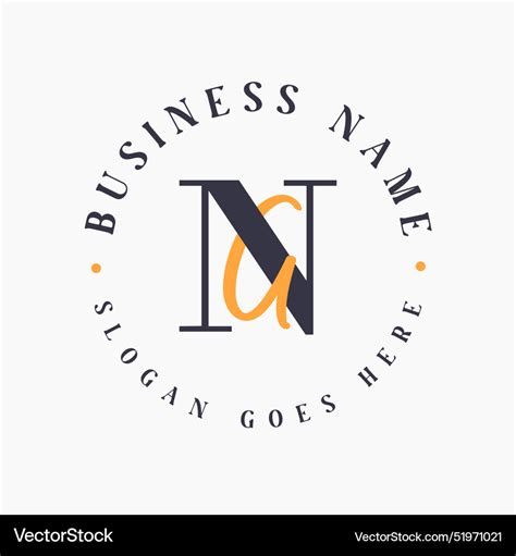 Elegant Letter Ng Initials Logo For Corporate Vector Image