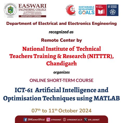 Artificial Intelligence And Optimization Techniques Using Matlab Srm Easwari Engineering College
