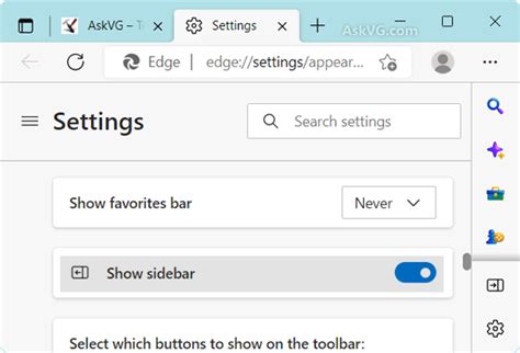 [tip] Enable Or Disable New Sidebar In Microsoft Edge Askvg