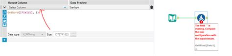 Error Message The Field Is Missing Alteryx Community