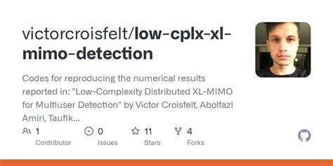 Github Victorcroisfeltlow Cplx Xl Mimo Detection Codes For Reproducing The Numerical Results