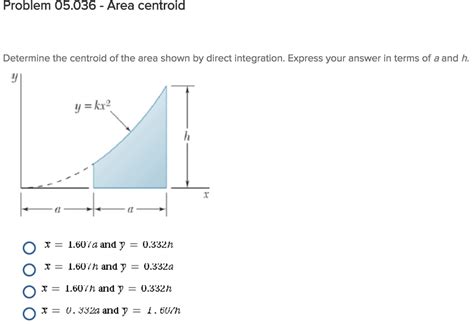 Solved Problem 05036 Area Centroid Determine The Centroid
