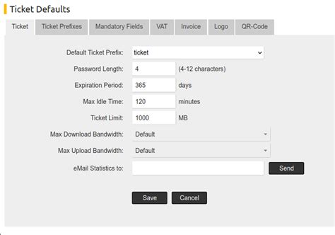 ticket defaults iacbox