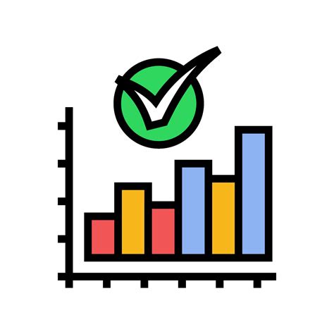 Graph Check Mark Color Icon Vector Illustration 34789207 Vector Art At