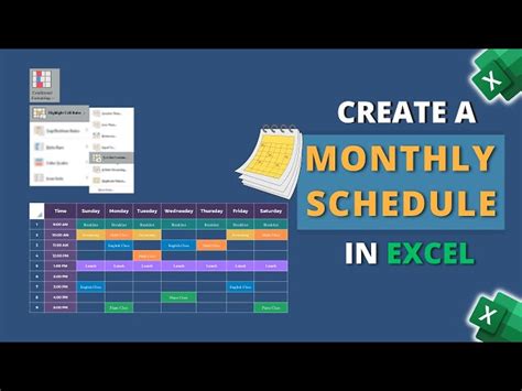 How To Build A Monthly Schedule In Excel