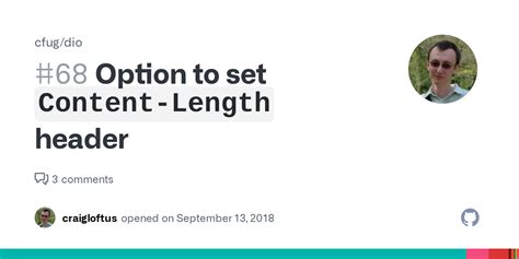 Option To Set Content Length Header Issue Cfug Dio Github