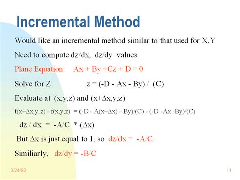incremental method