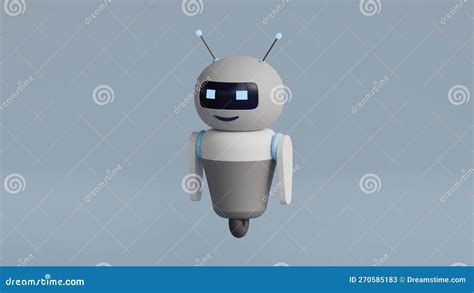 Robot In 3d Style 3d Render Illustration Stock Illustration