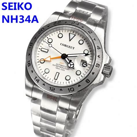 Corgeut-NH34A-10ATM-Waterproof-39mm-GMT-Function-NH34-GMT-Automatic ...