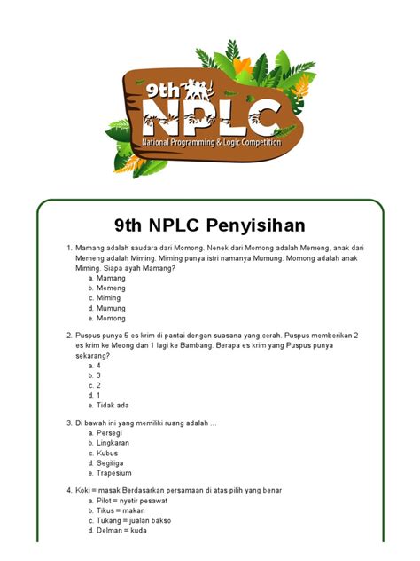 8th Nplc 9th Nplc Penyisihan Pdf