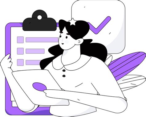 Girl With Work Task List Illustration Free Download Business Illustrations IconScout
