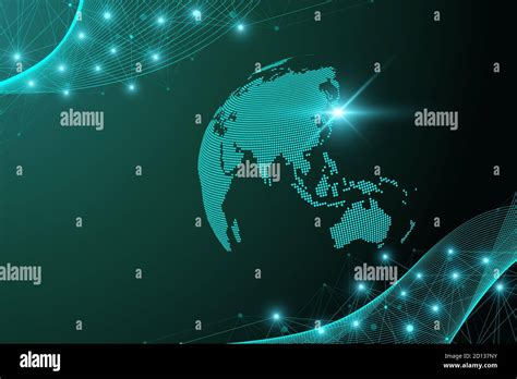 Geometric Graphic Background Molecule And Communication Big Data Complex With Compounds Lines