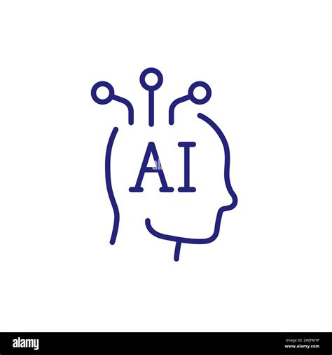 Ai Artificial Intelligence Line Icon Stock Vector Image And Art Alamy