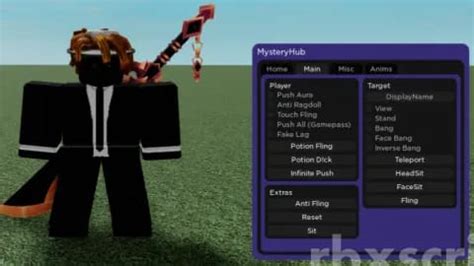 Ragdoll Engine Fling Anti Fling Push Aura Scripts RbxScript