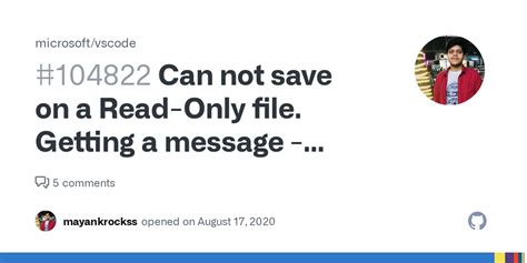Can Not Save On A Read Only File Getting A Message Insufficient