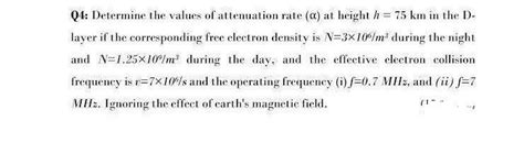 Solved 04 Determine The Values Of Attenuation Rate A At Chegg Com
